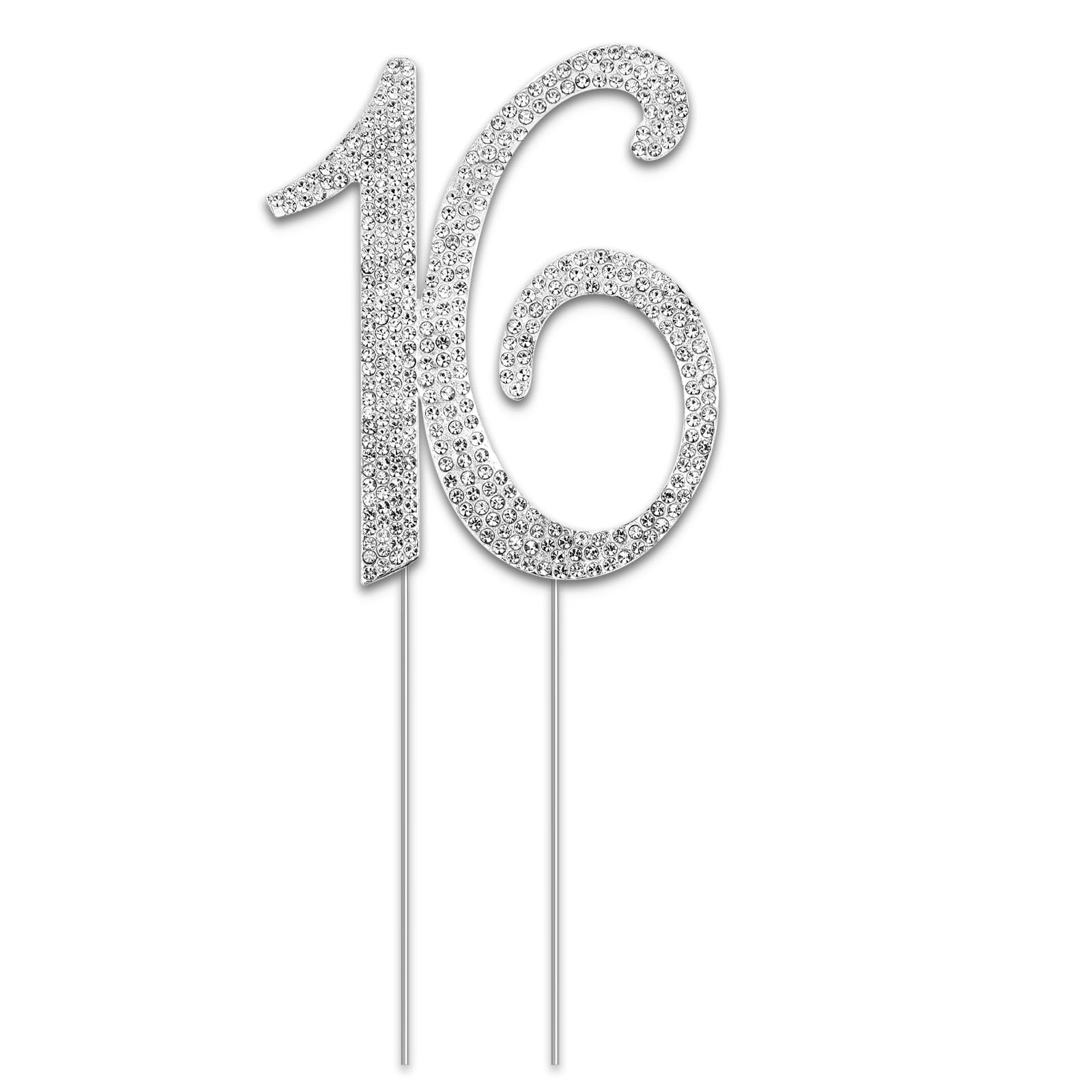 16 Cake Topper, Number 16 Birthday RST1 Cake Topper, 16th Birthday Cake ...
