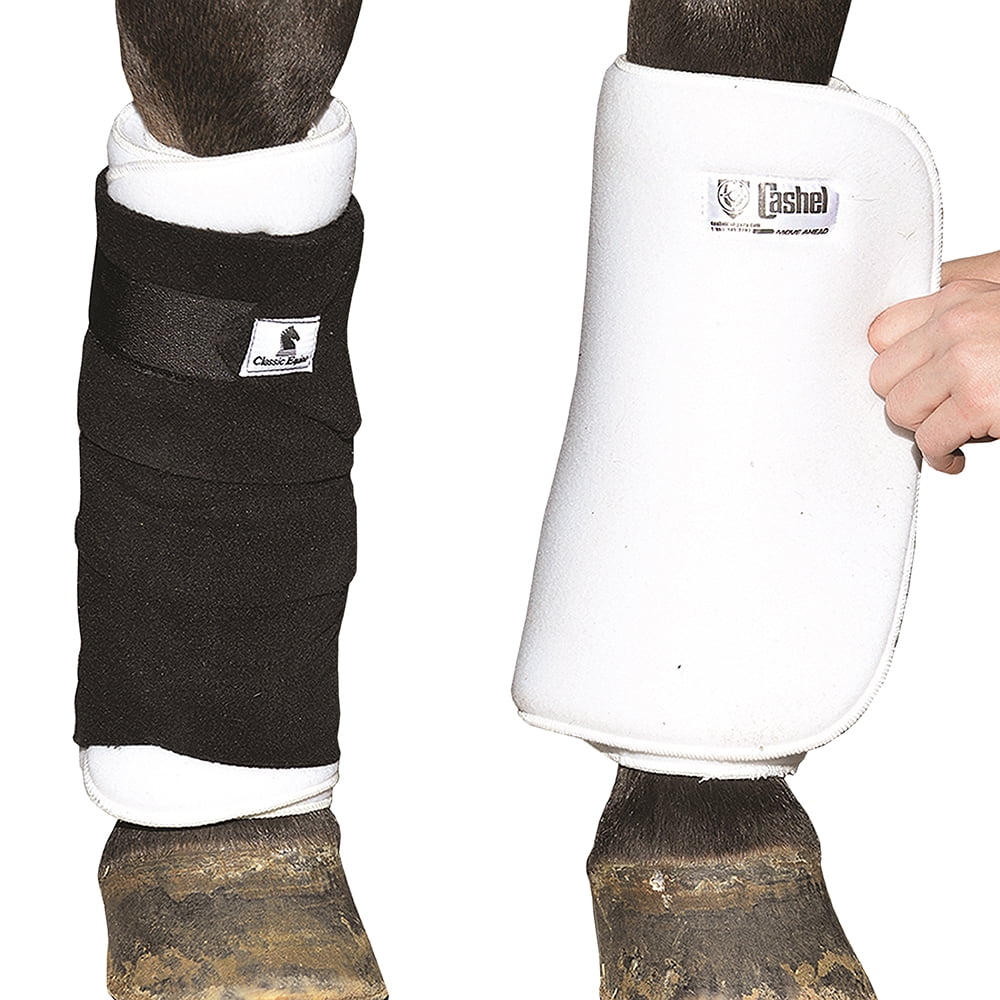16" Cashel Horse No Bow Bandage Traditional Cotton Aid Wrapping Black ...