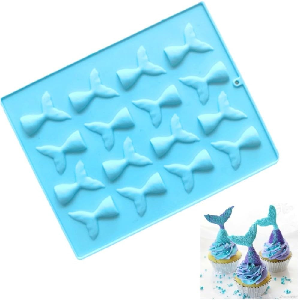 16 Cavity Mermaid Tails Silicone Molds, Mermaid H2FSDMolds for ...
