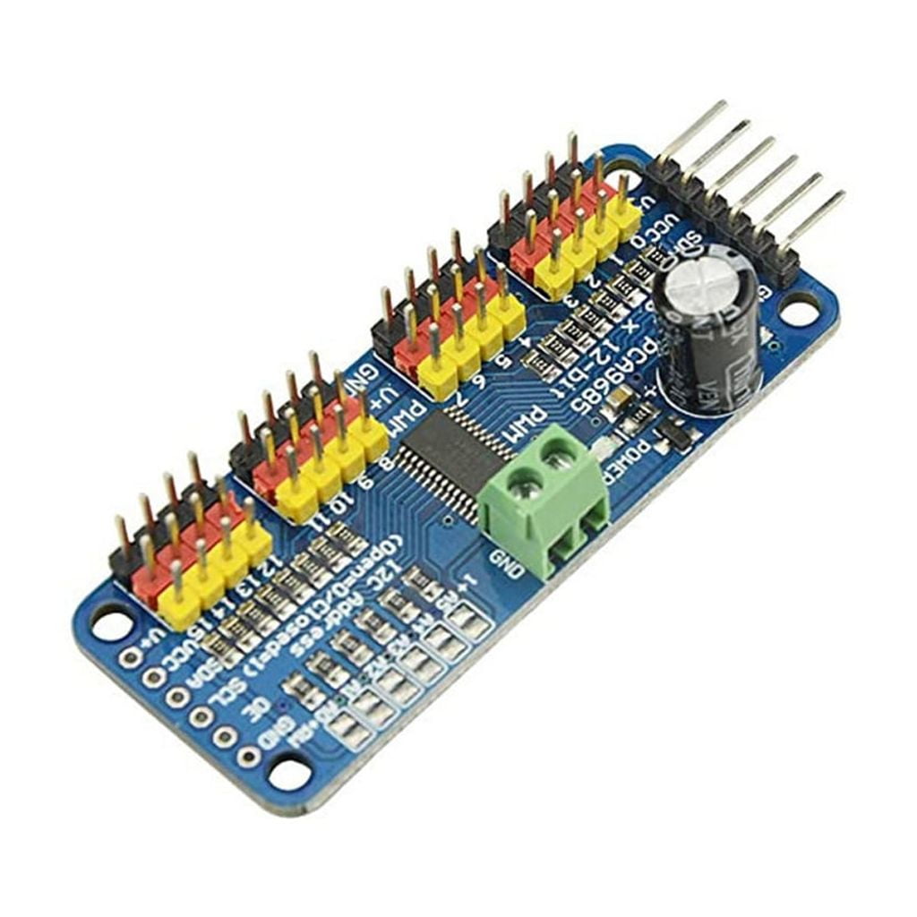 16 Channel 12-Bit PWM Servo Shielding Driver I2C Interface PCA9685 ...