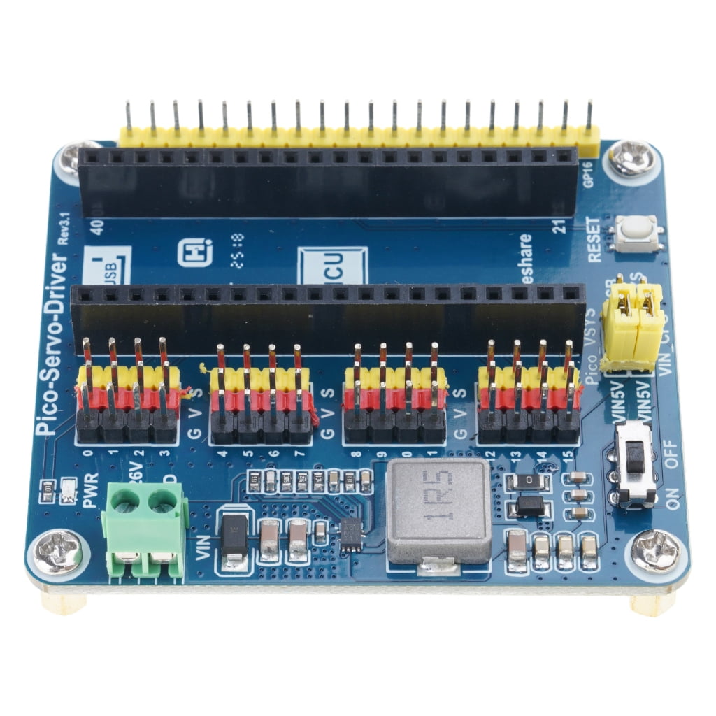 16-Channel 16-Bit PWM Servo Motor Driver Module Expansion Board HAT for ...