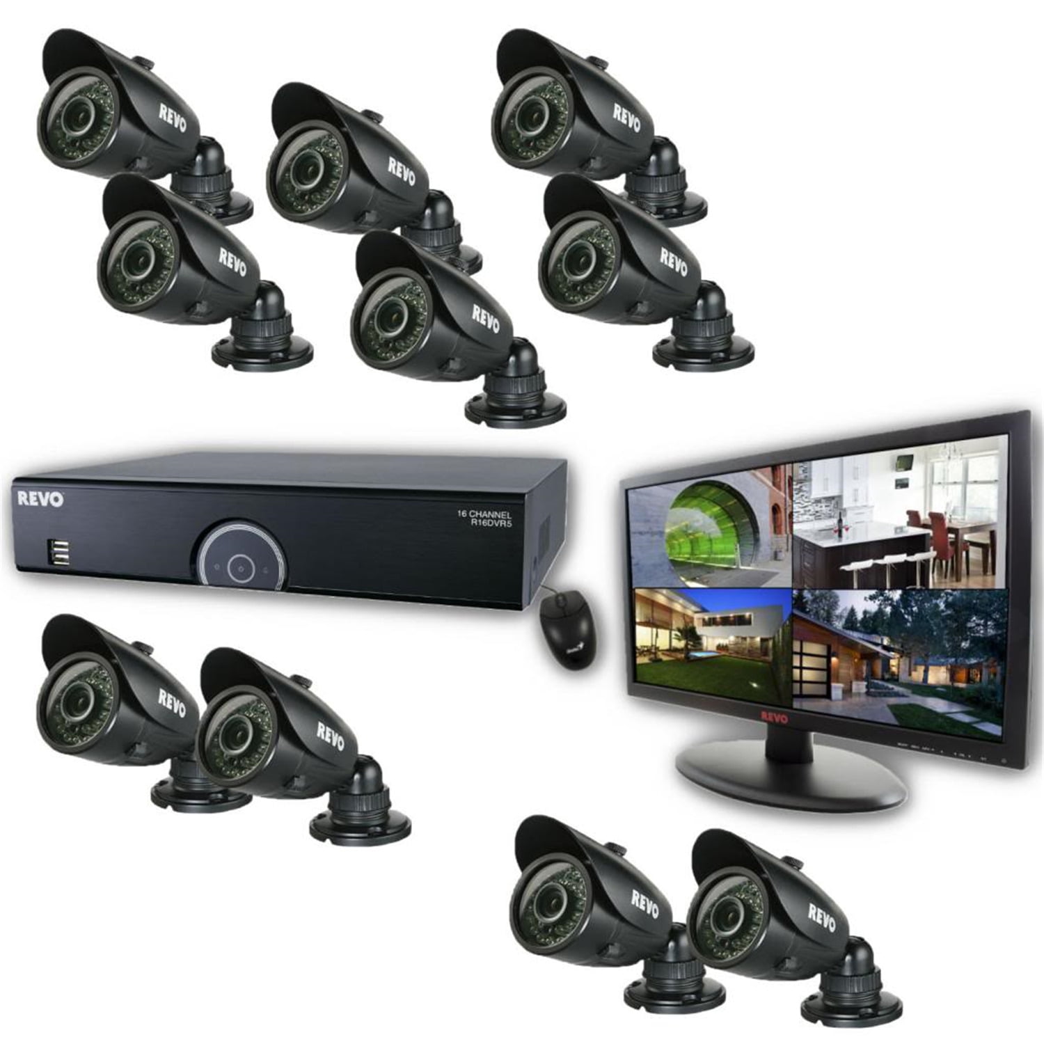 16 Channel 960 H DVR Surveillance System With Night Vission Cameras ...