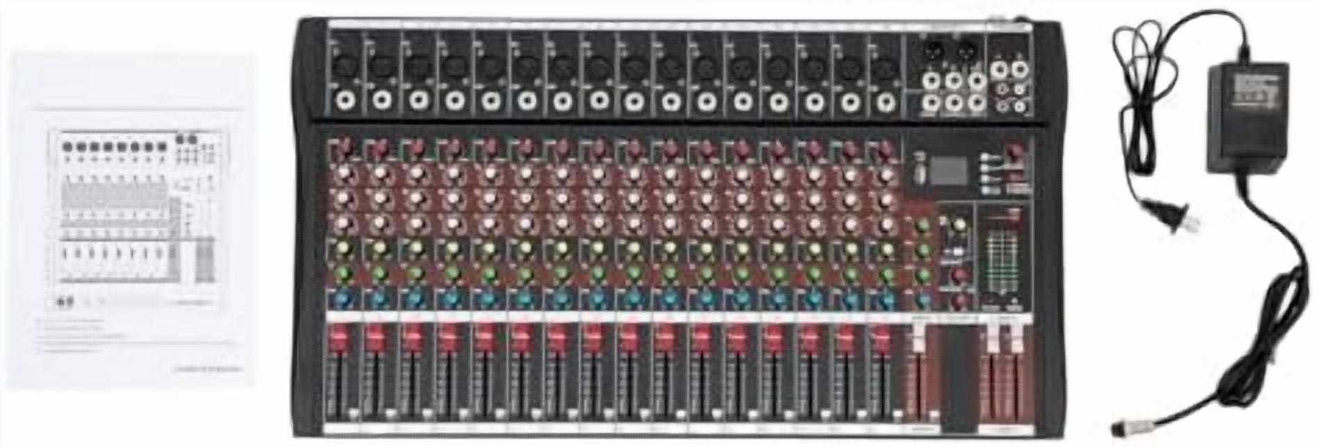 16 Channel Audio Mixer Sound Mixing Console with Bluetooth USB,DJ ...