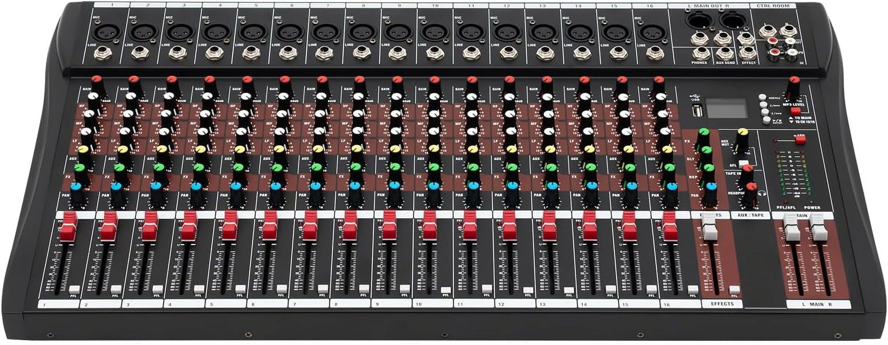 16 Channel Audio Mixer, Soundboard Mixing Console Sound Mixer DJ Sound ...