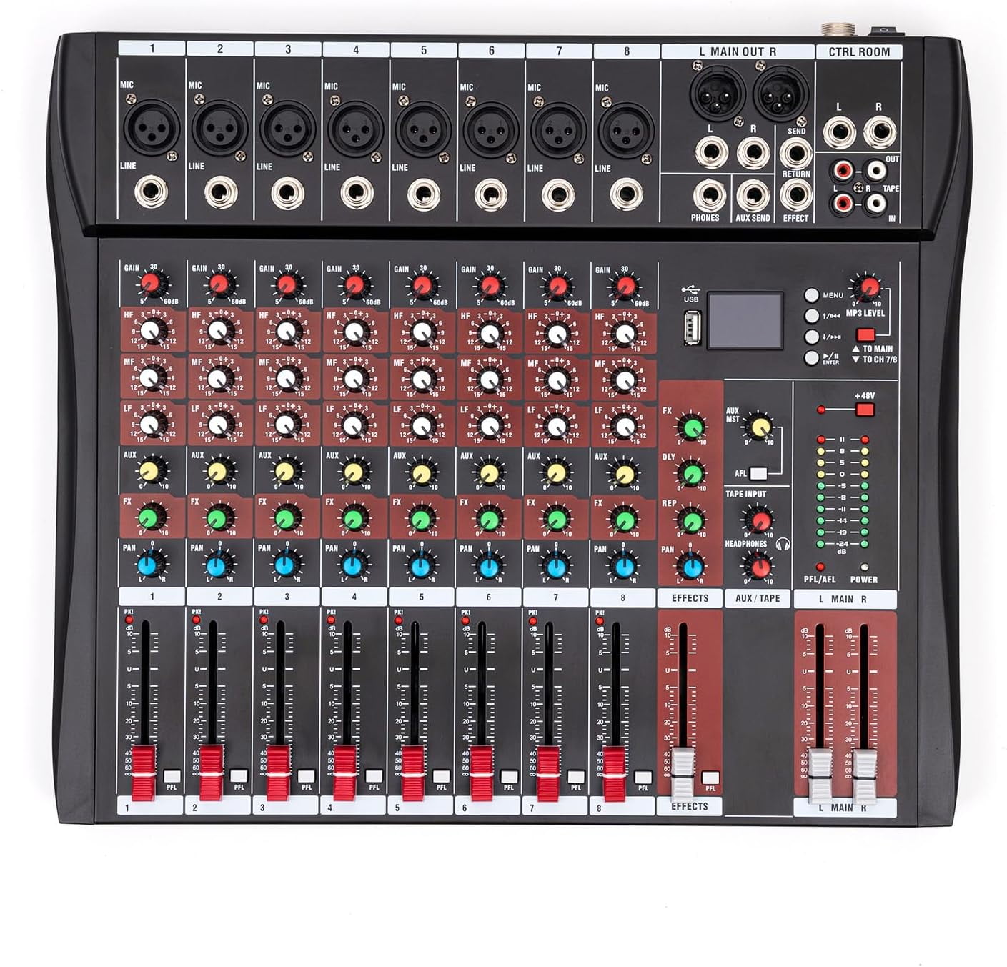 16 Channel Audio Mixer, Soundboard Mixing Console Sound Mixer DJ Sound ...