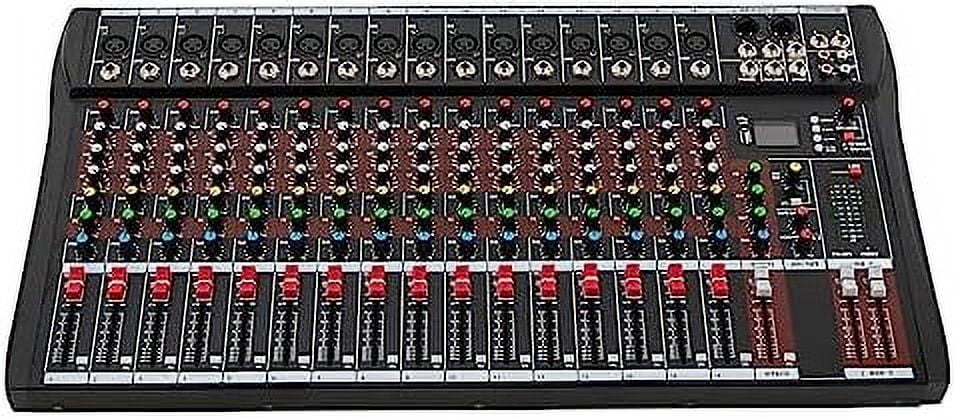 16 Channel DJ Audio Mixer with Bluetooth USB, Studio Audio Sound Mixer ...