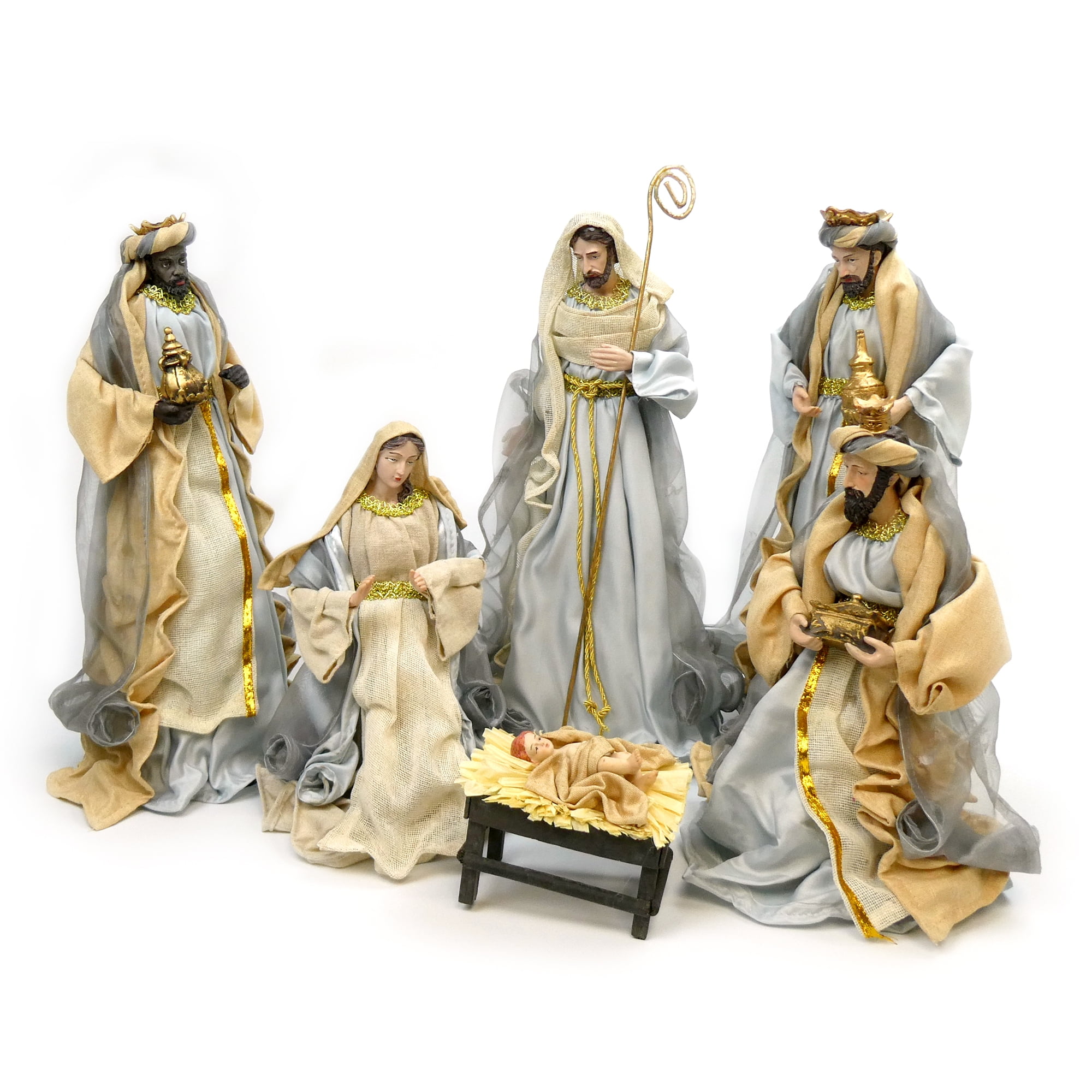 16” Christmas Nativity Scene - 6 Piece Set of highly detailed classic ...