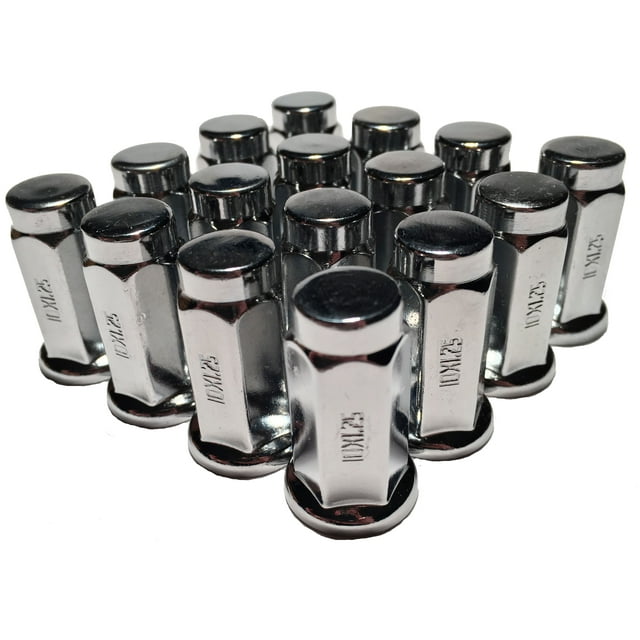 16 Chrome 10X1.25 Flat Base Lug Nuts ATV UTV 14mm Hex Honda Yamaha ...
