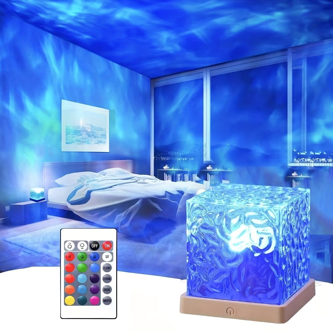 16-Color 3D Ocean Wave Holographic Projector Light with Remote ...