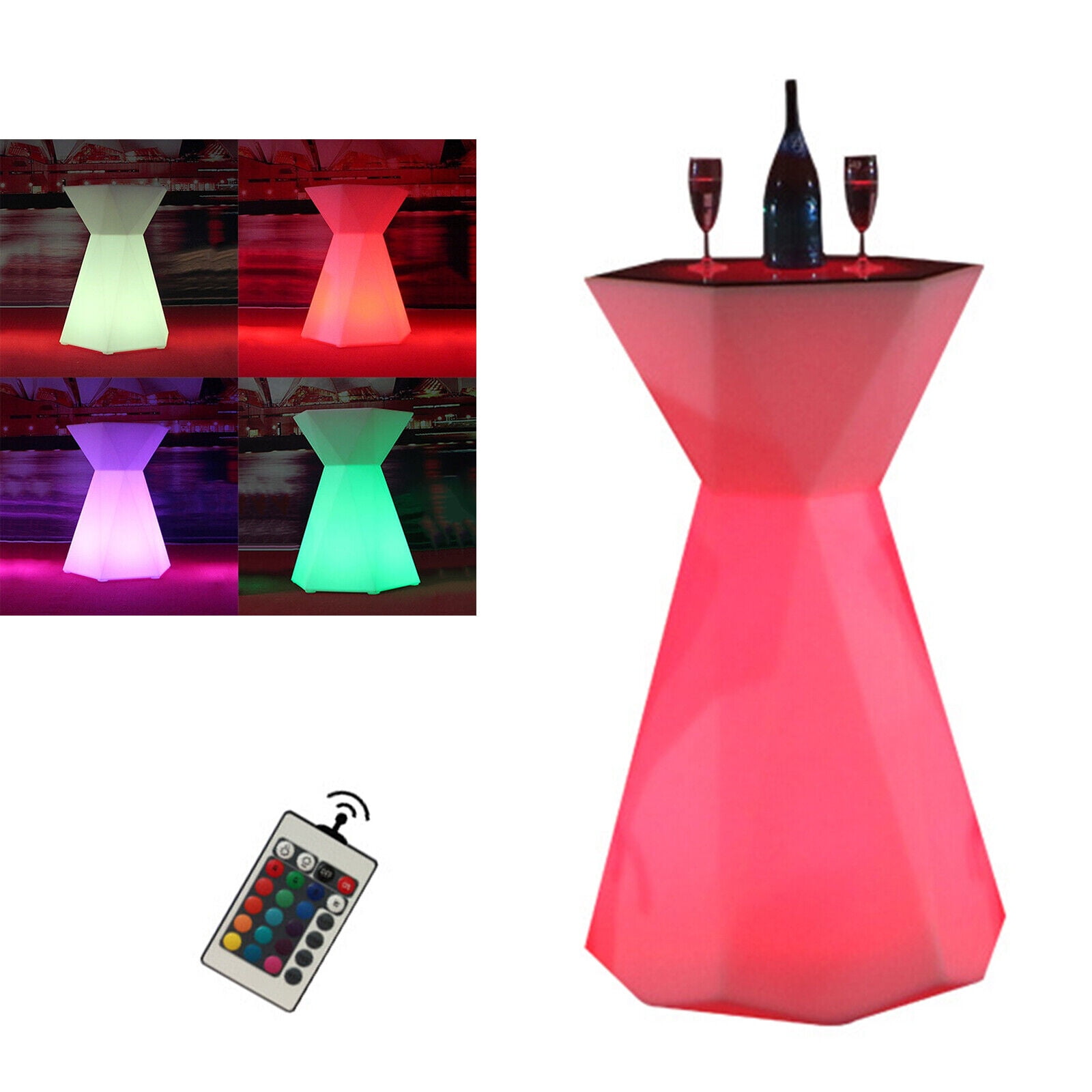 16-Color Bar Counter with Remote Control, Waterproof, Chargeable LED ...