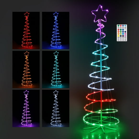 Outdoor Christmas Spiral Trees