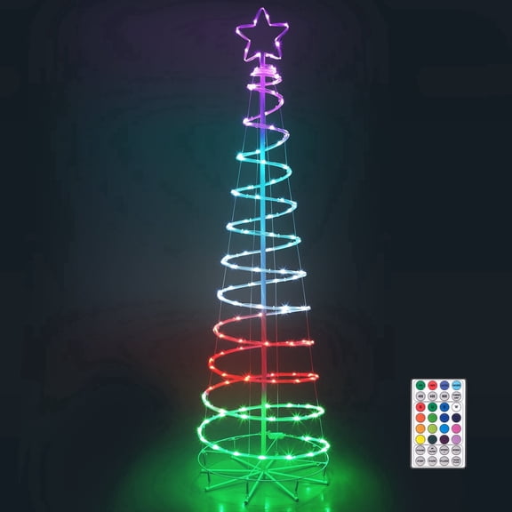 Spiral Lighted Christmas Tree