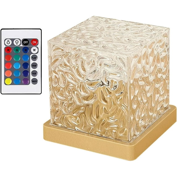 16 Color Water Ripples Projector Dynamic Rotating LED Night Light Quare ...