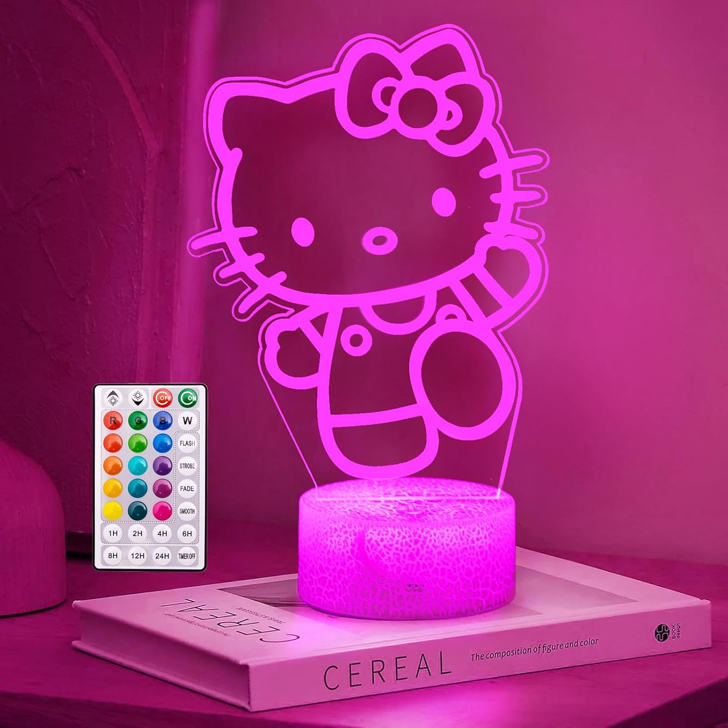 16 Colors Cartoon Night Light, Anime Charater Chan Decor Lamp with ...