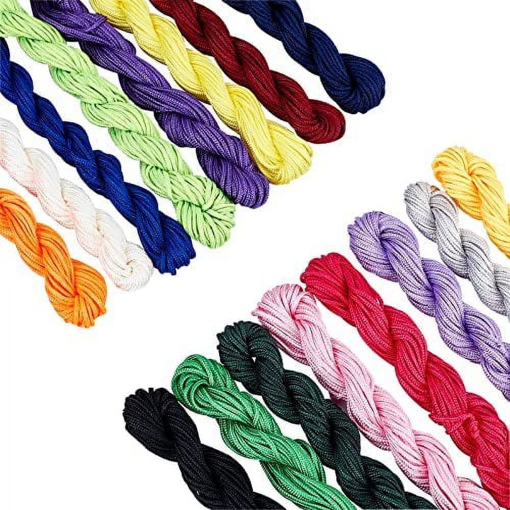 16 Colors Chinese Knotting Cord 240 Yards 1.5mm Nylon Kumihimo Macrame ...