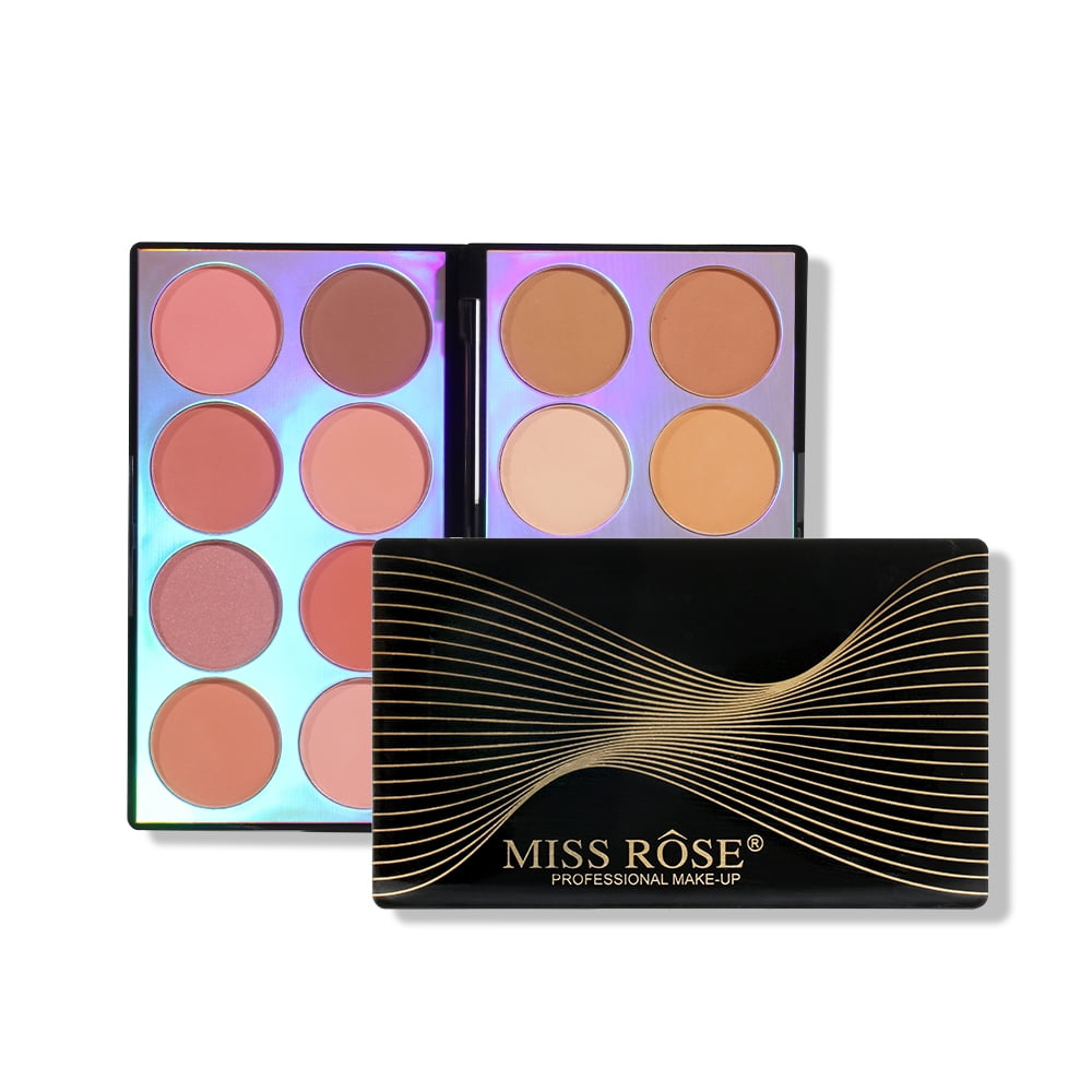 16 Colors Contour Palette Makeup with Blush for Cheeks, Highlighter ...
