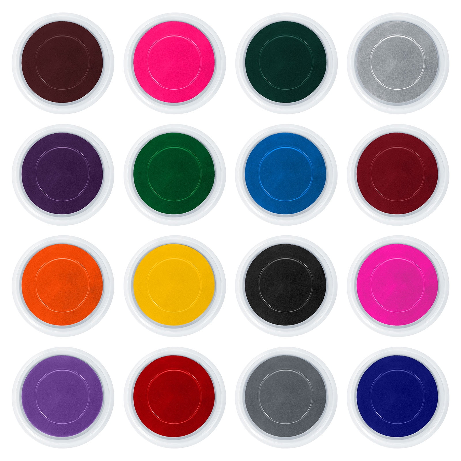 16 Colors Craft Ink Pads for Stamps, 16 Pack Round DIY Fingerprint ...