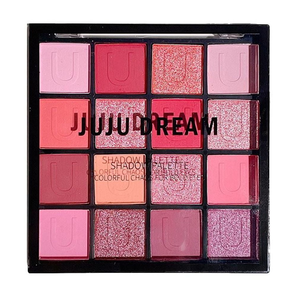 16 Colors Eyeshadow Palette - Matte and Shimmer Textures, Blue ...