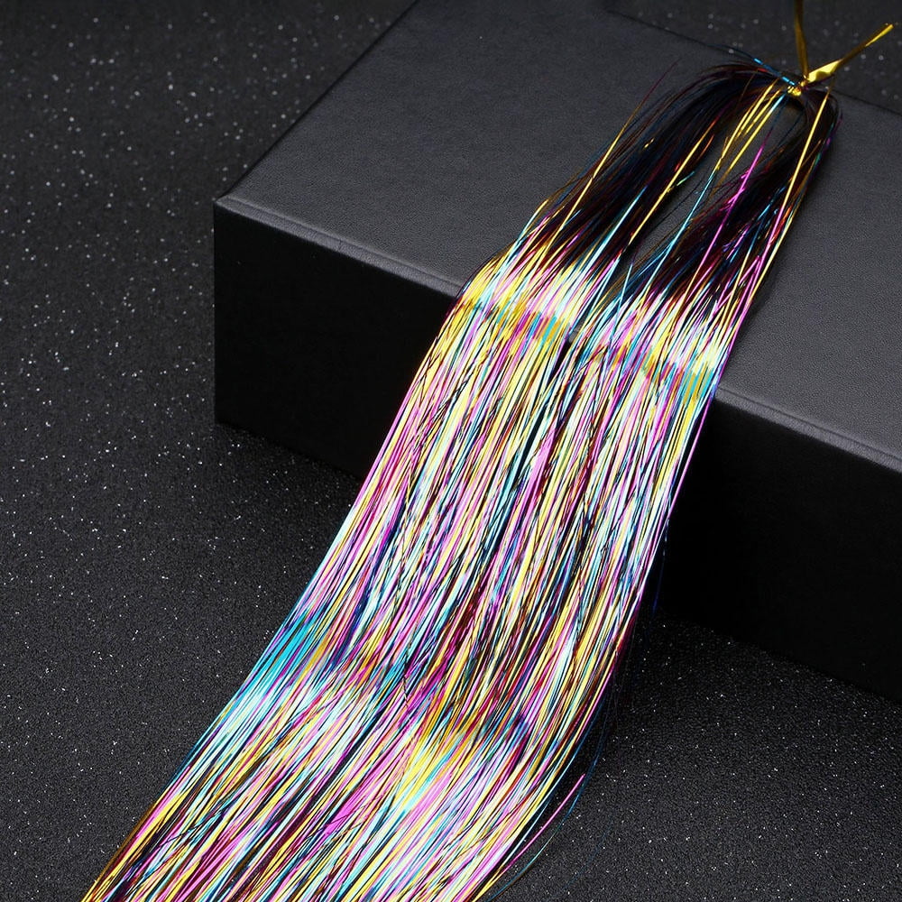 16 Colors Hair Tinsel Hair Dazzle Glitter Extensions Sparkling Shiny ...