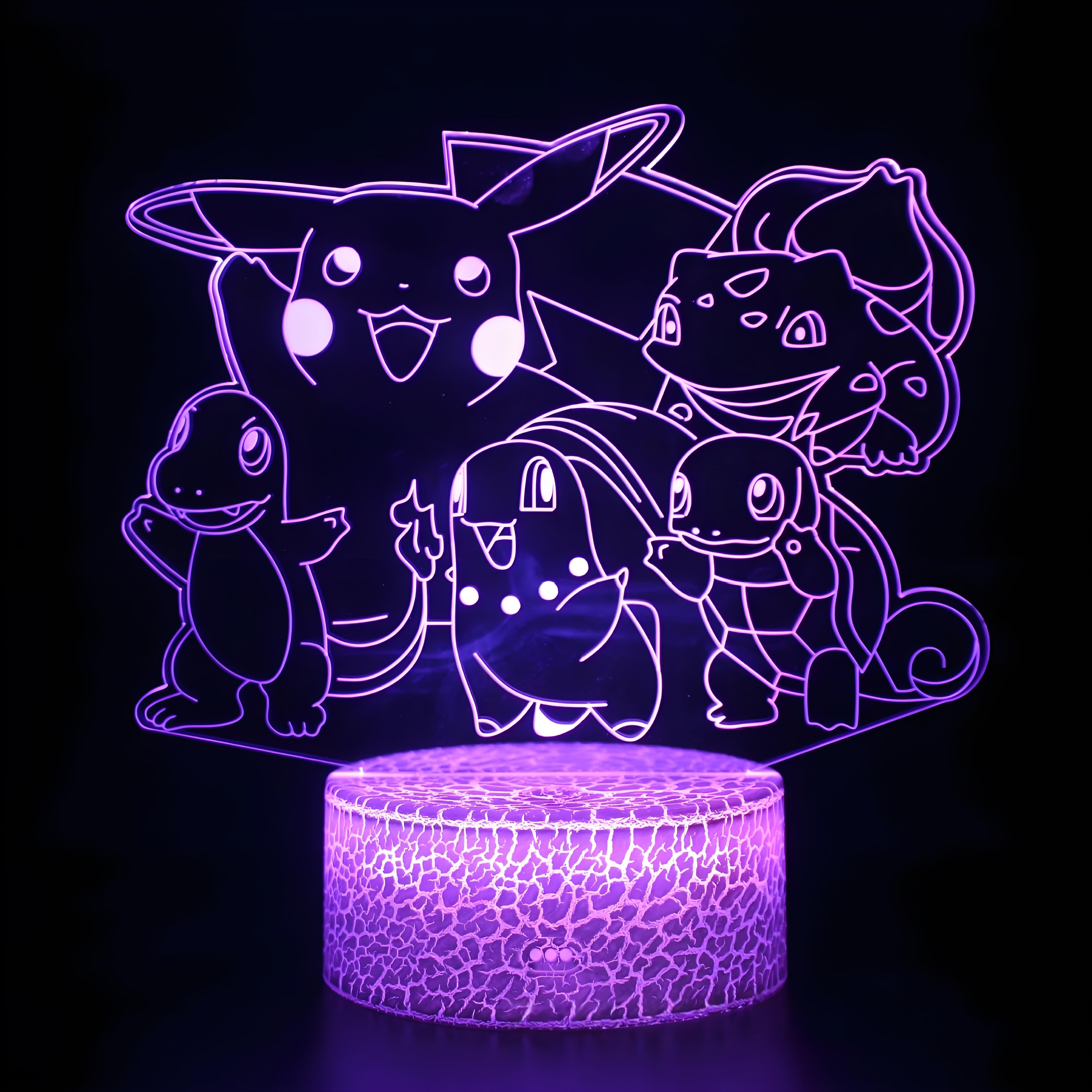 16 Colors Night Light 3D Illusion Table Lamp with Touch & Remote ...