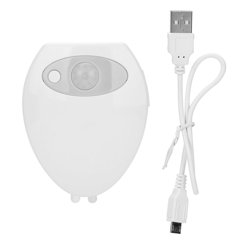 16 Colors USB Charging LED Motion Induction Bathroom Toilet Night Light ...