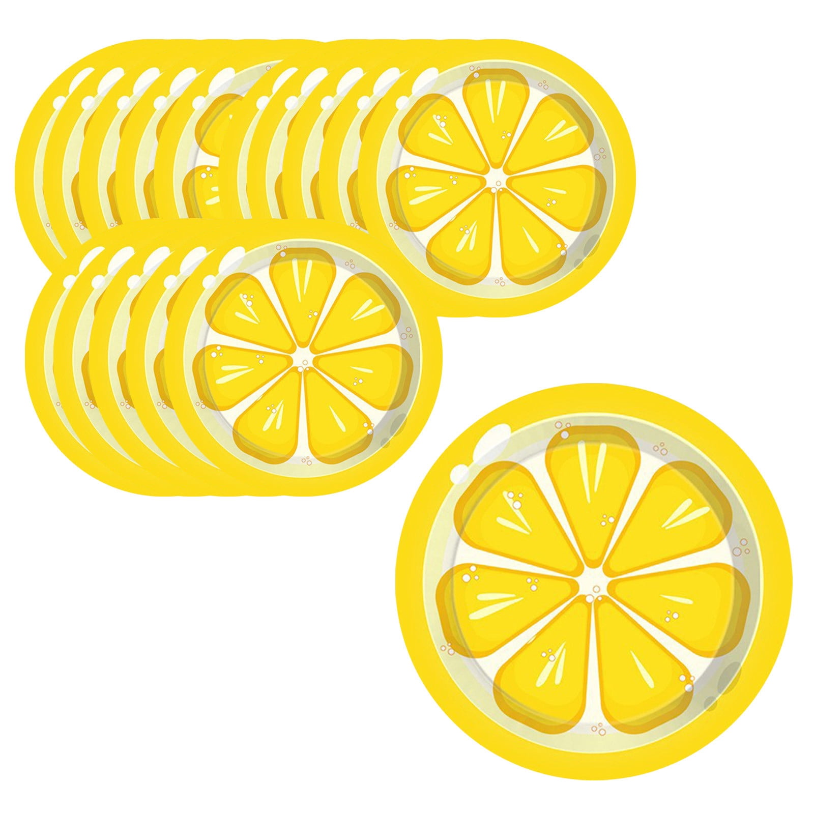 16 Count 9 Inch Lemon Themed Birthday Party Plates Heavy Duty ...