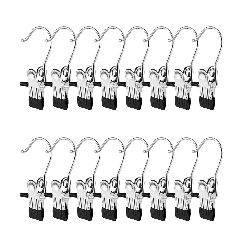 16 Counts Anti-Rust Clip Clothespins for Space-Saving, Magic Hat-Shaped ...