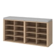 16 Cubby Shoe Rack Shoe Organizer Bench Shoe Storage Bench With Cushion ...