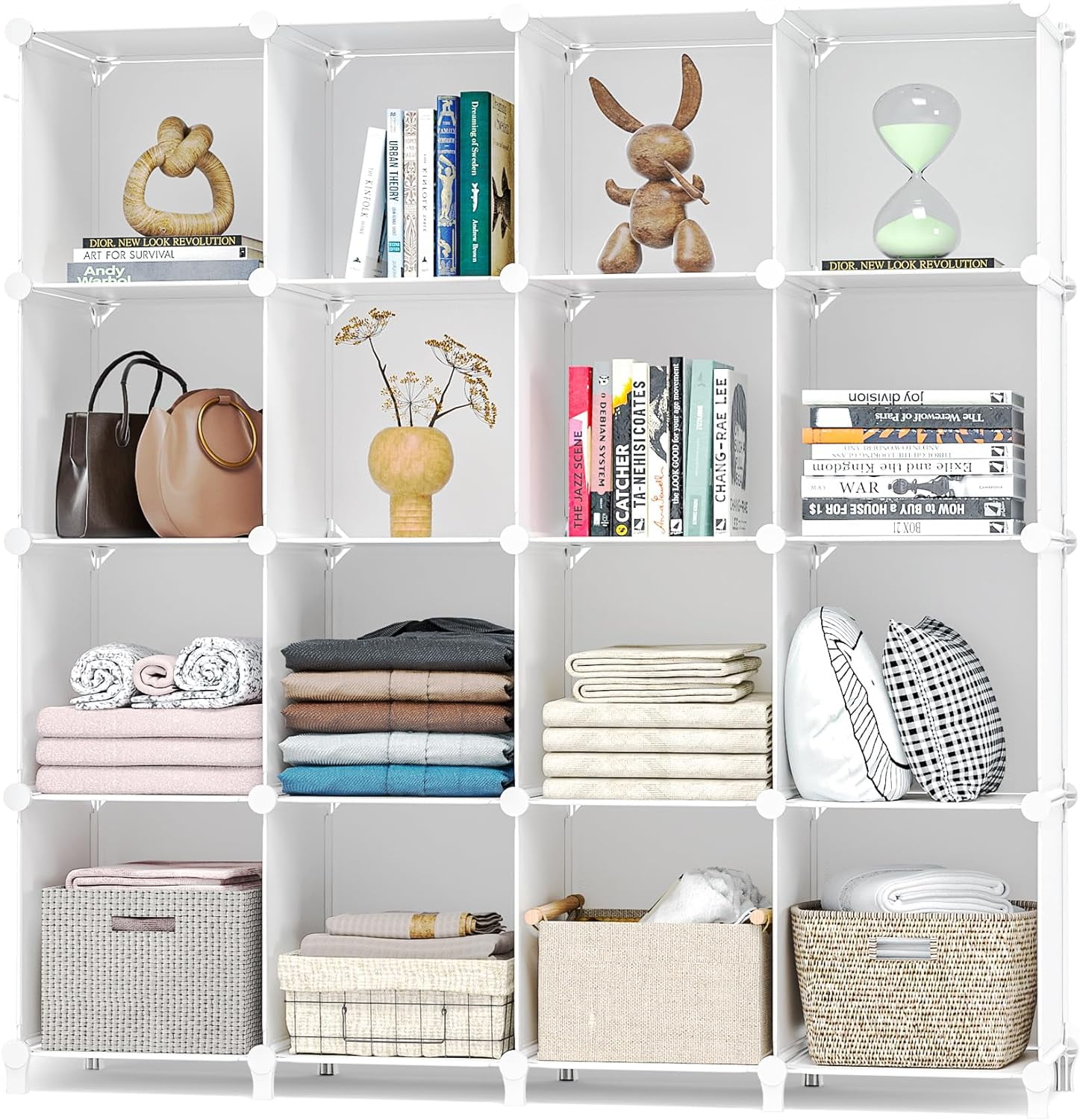 16 Cubby Storage Organizer,Closet Clothes Storage Organizer,Cube ...