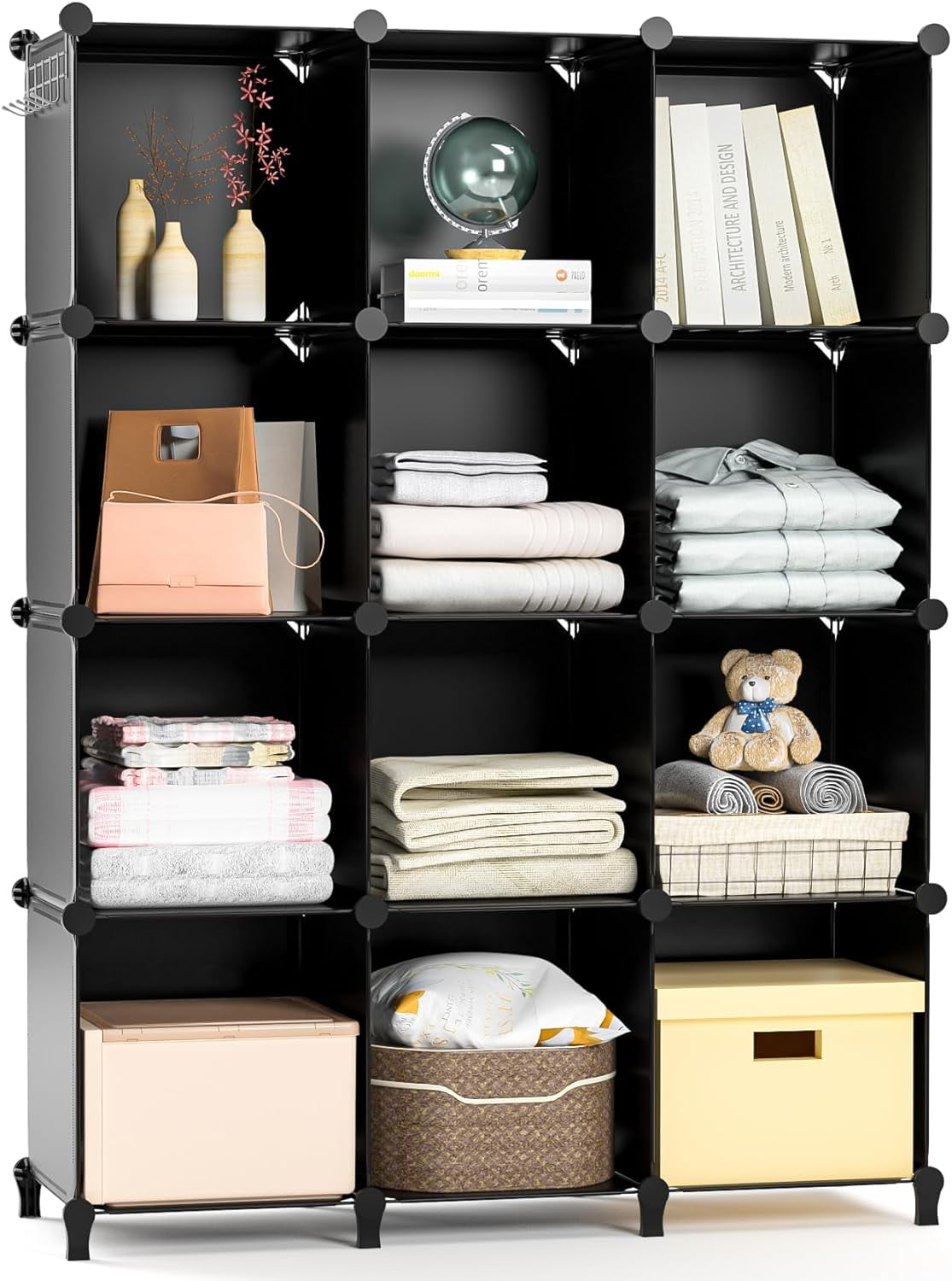 16 Cubby Storage Organizer,Closet Clothes Storage Organizer,Cube ...