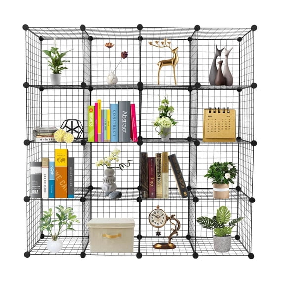 16-Cube Organizer Cube Storage Shelves Wire Cube Storage Origami ...