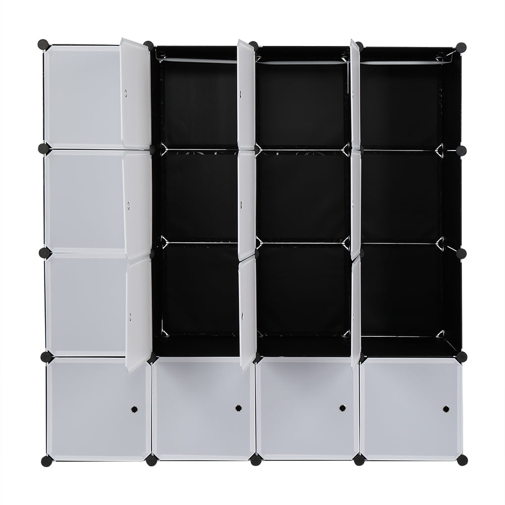 16 Cubes Storage Organizer DIY Plastic Wardrobe Cube Storage Shelves ...