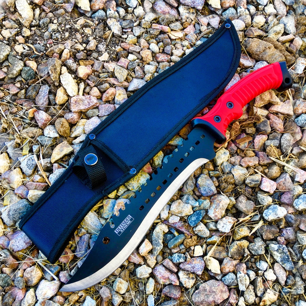Defender Xtreme 16' Full Tang Fixed Blade Hunting Knife with Red/Black ...