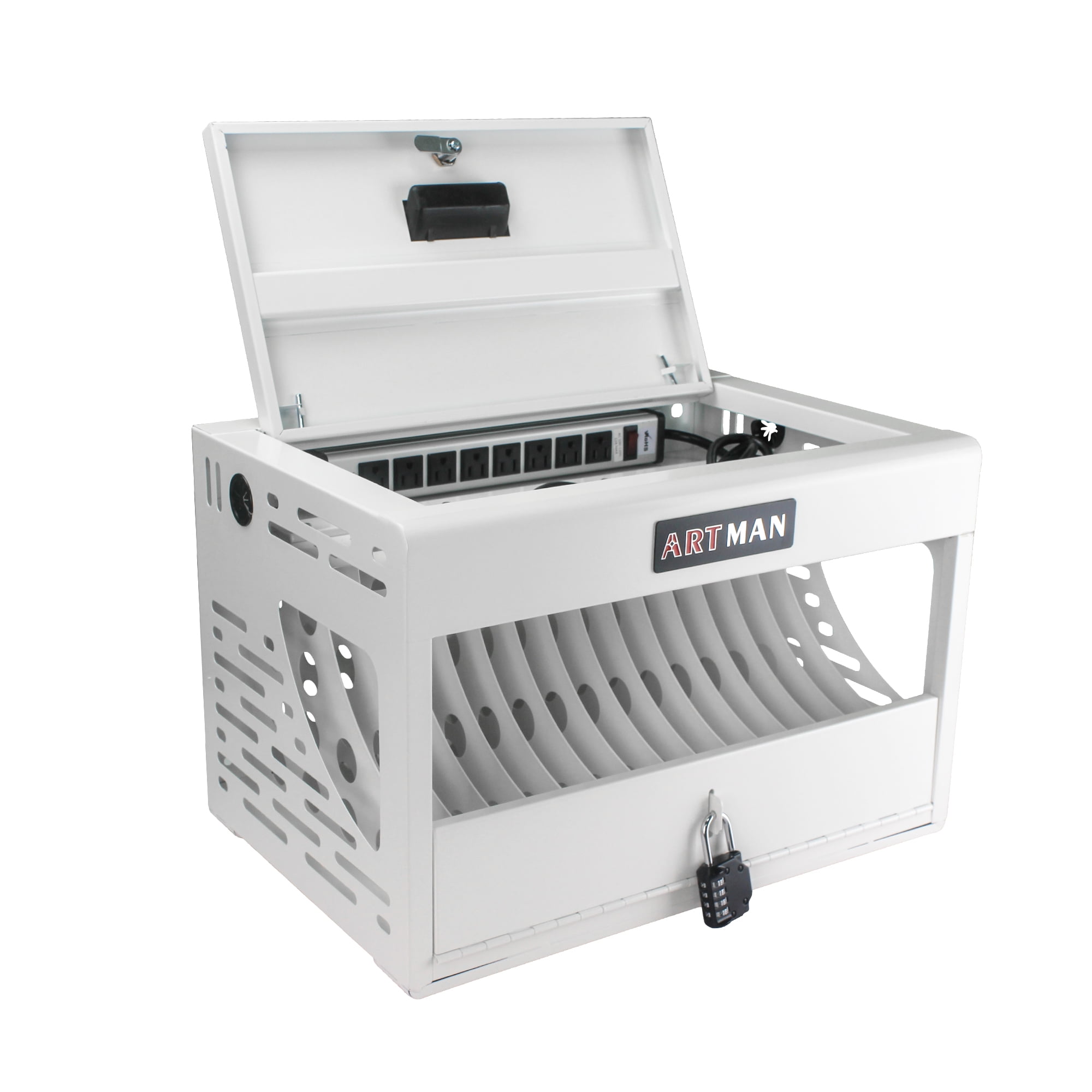 16 Device Charging Cabinet for Laptop Chromebook, Locking Charging ...