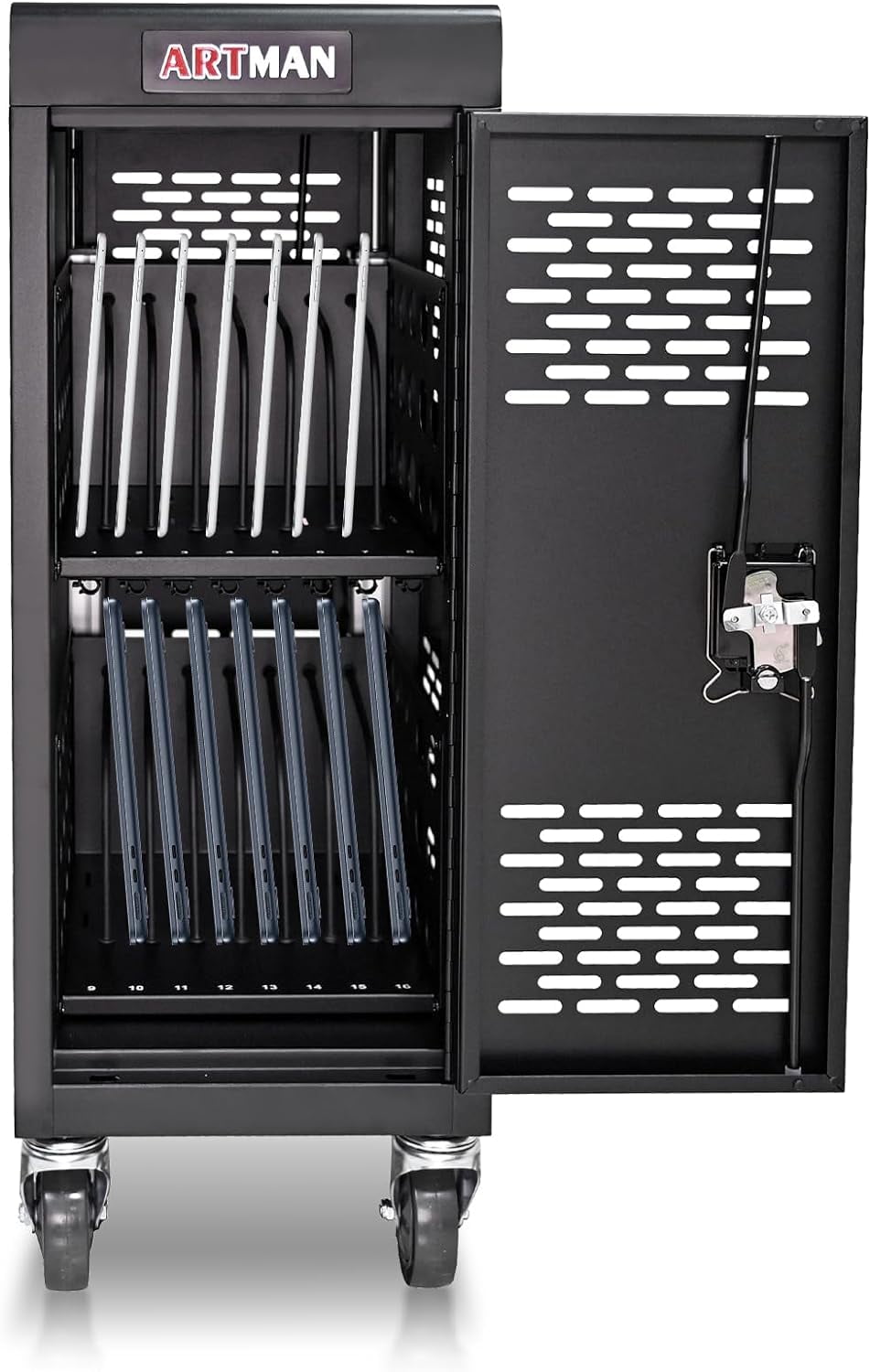 16-Device Mobile Charging Cart, Classroom and Office Mobile Charging ...