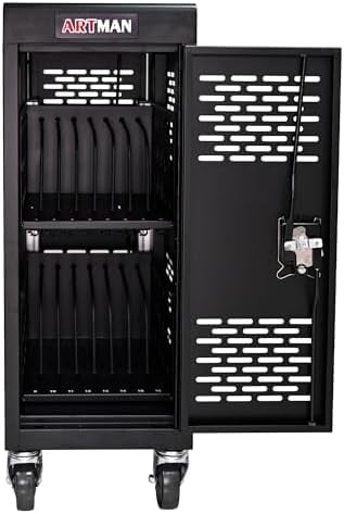 16 Devices Mobile Charging Cart for Laptop Up to 16.3-inch Screen ...