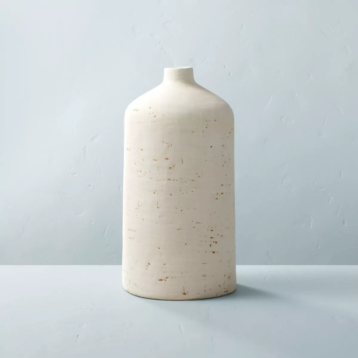 16" Distressed Ceramic Vase Natural Cream - Hearth & Hand™ with ...