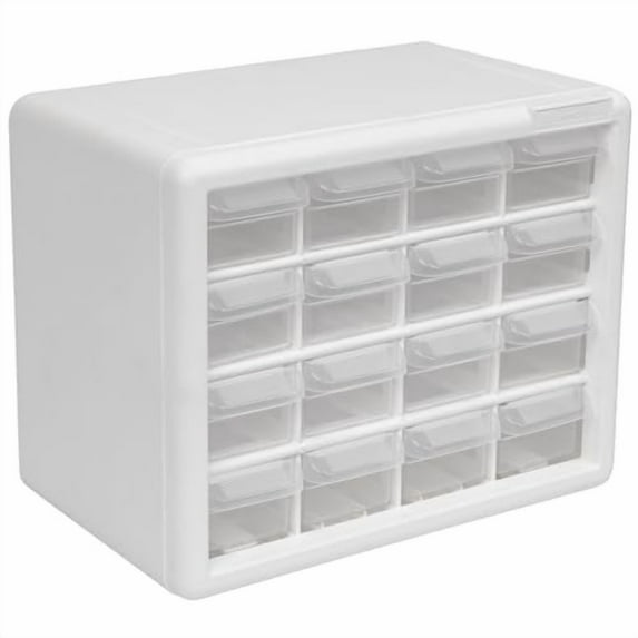 16-Drawer Plastic Drawer Storage Cabinet for Garage Organization, Beads ...