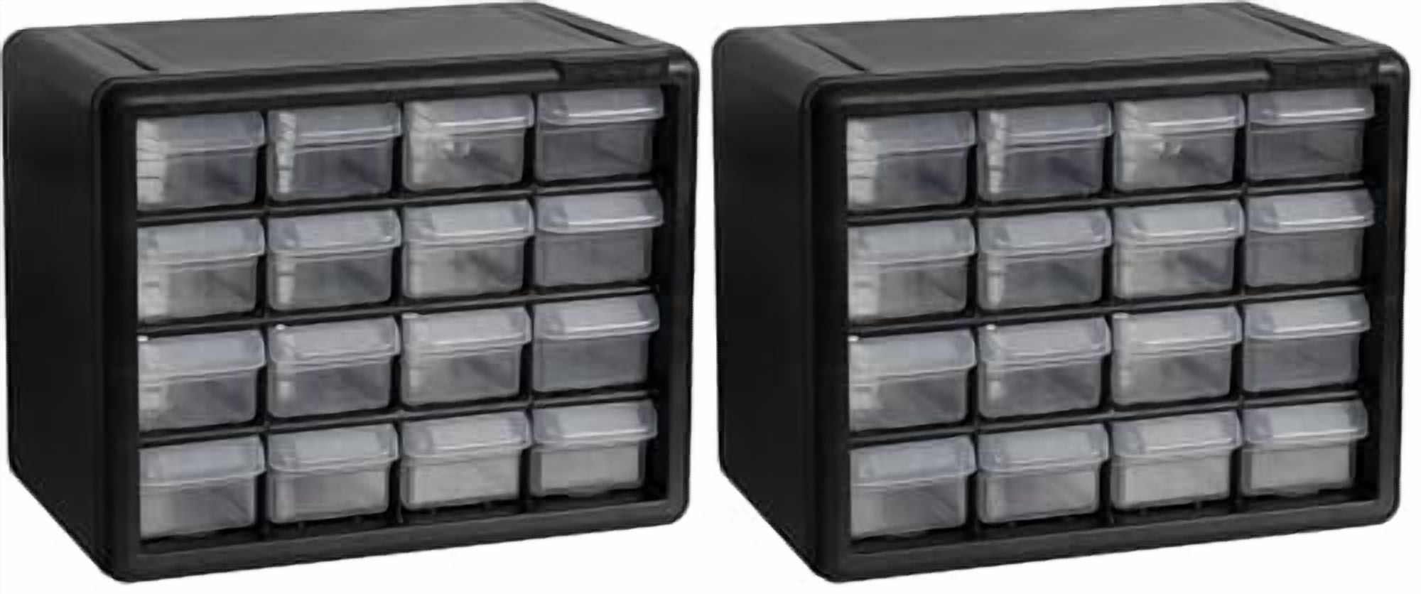 16-Drawer Plastic Storage Cabinet | 10-1/2 x 6-1/2 x 8-1/2 Inch | Black ...