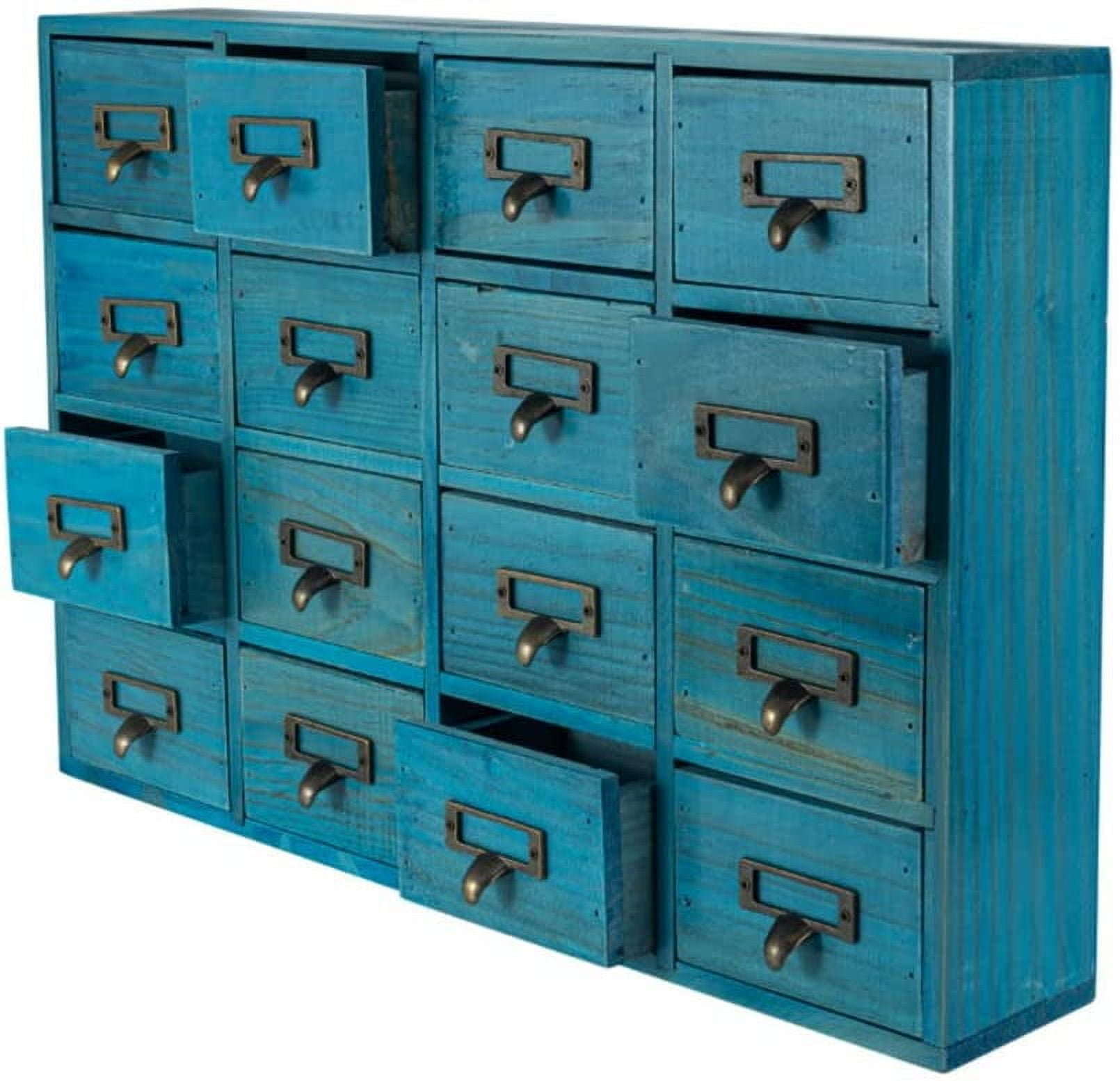 16 Drawers Apothecary Cabinet with Drawers Tabletop Apothecary Chests ...