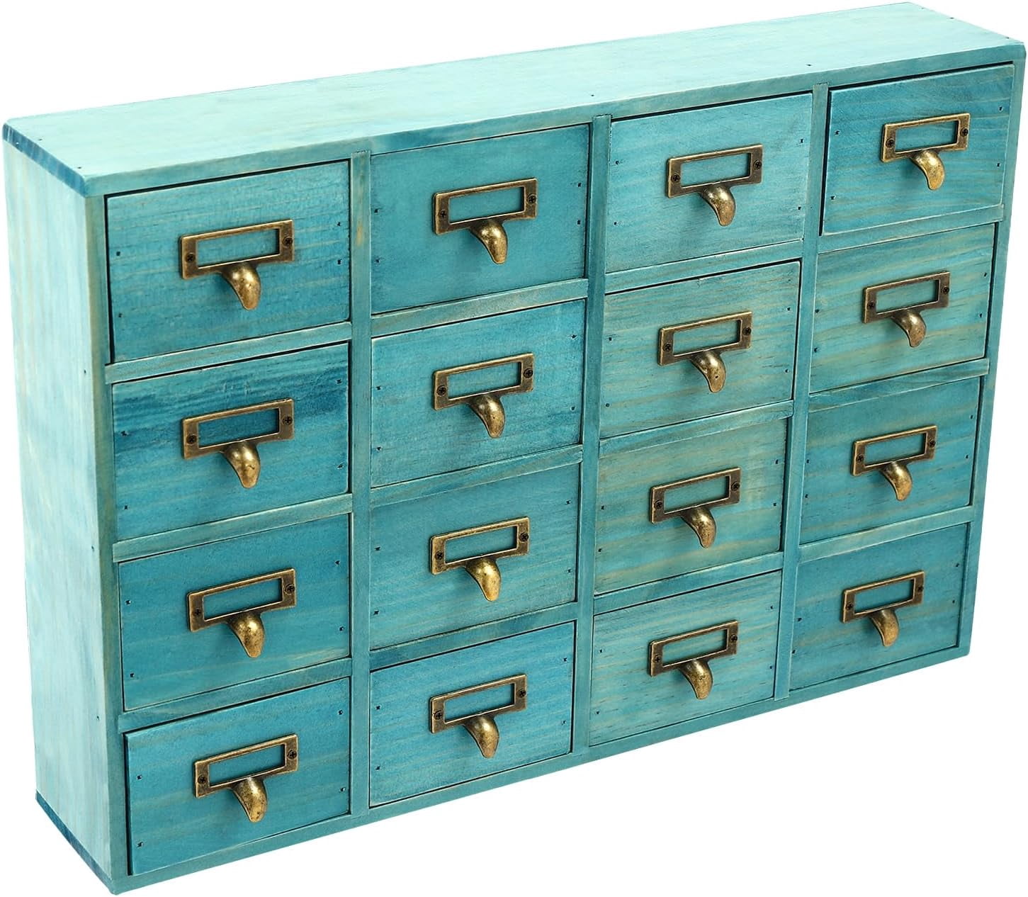 16 Drawers Library Card Catalog Cabinet, Apothecary Cabinet, Apothecary ...