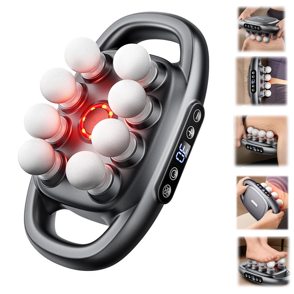 16-Drive 8-Head Massage Gun Set, Neck Massager For Pain Relief Deep ...