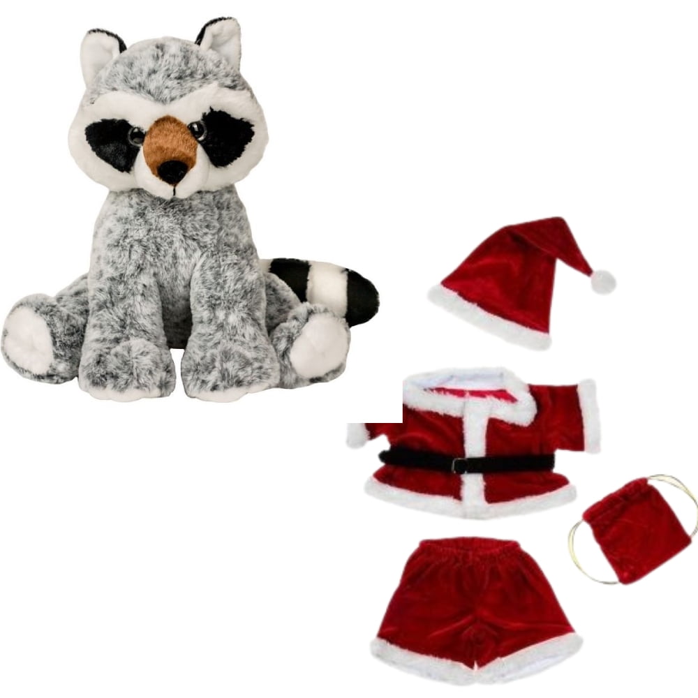 16" Eco-Friendly Bandit the Raccoon in Santa Claus Outfit - Sustainable ...