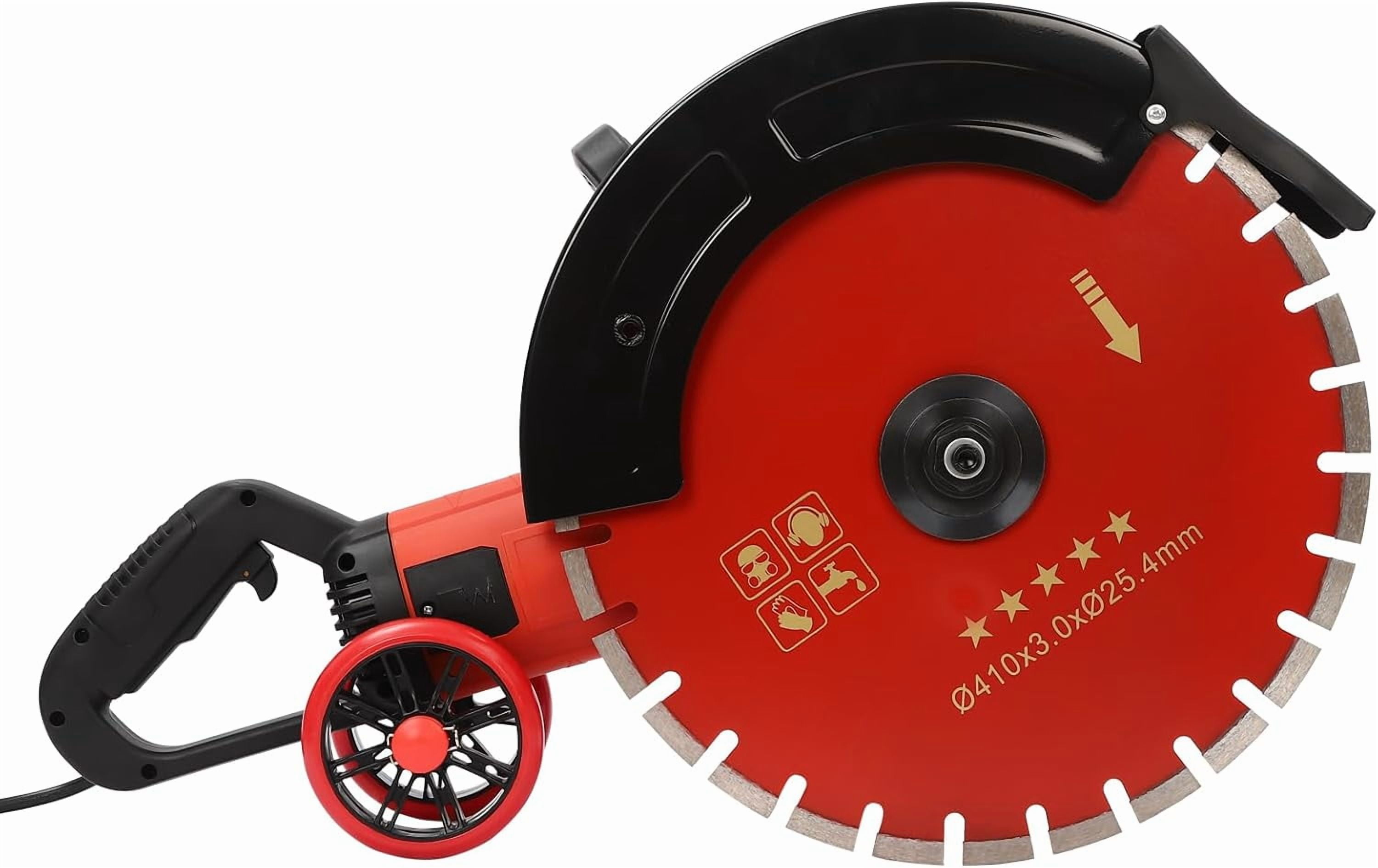 16'' Electric Concrete Saw, 4000W Wet Disk Saw Cutter, Cut-off Saw with ...