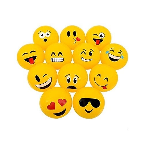 16" Emoticon Party Pack Inflatable Beach Balls - Beach Pool Party Toys ...