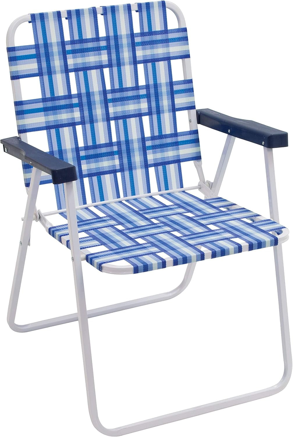 16" Extended Height Folding Web Lawn Chair, Blue - Walmart.com