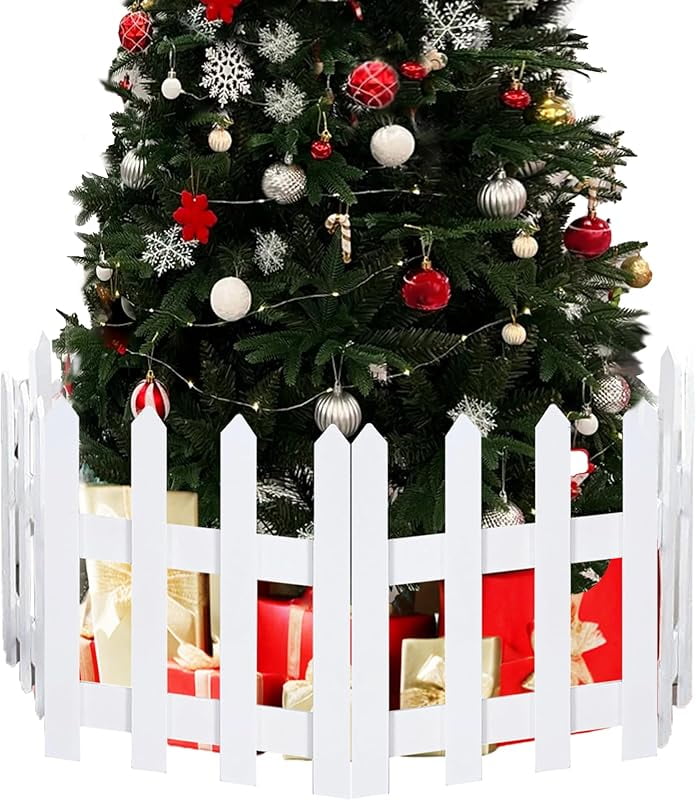 MY 16" Extra Tall Christmas Tree Fence,6PCS Heavy Duty Wooden Baby Gate ...