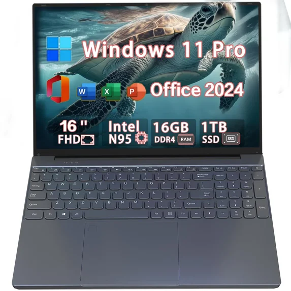 16" FHD 2025 Newest Windows 11 Laptop Computer Office 2024 Meeting ...