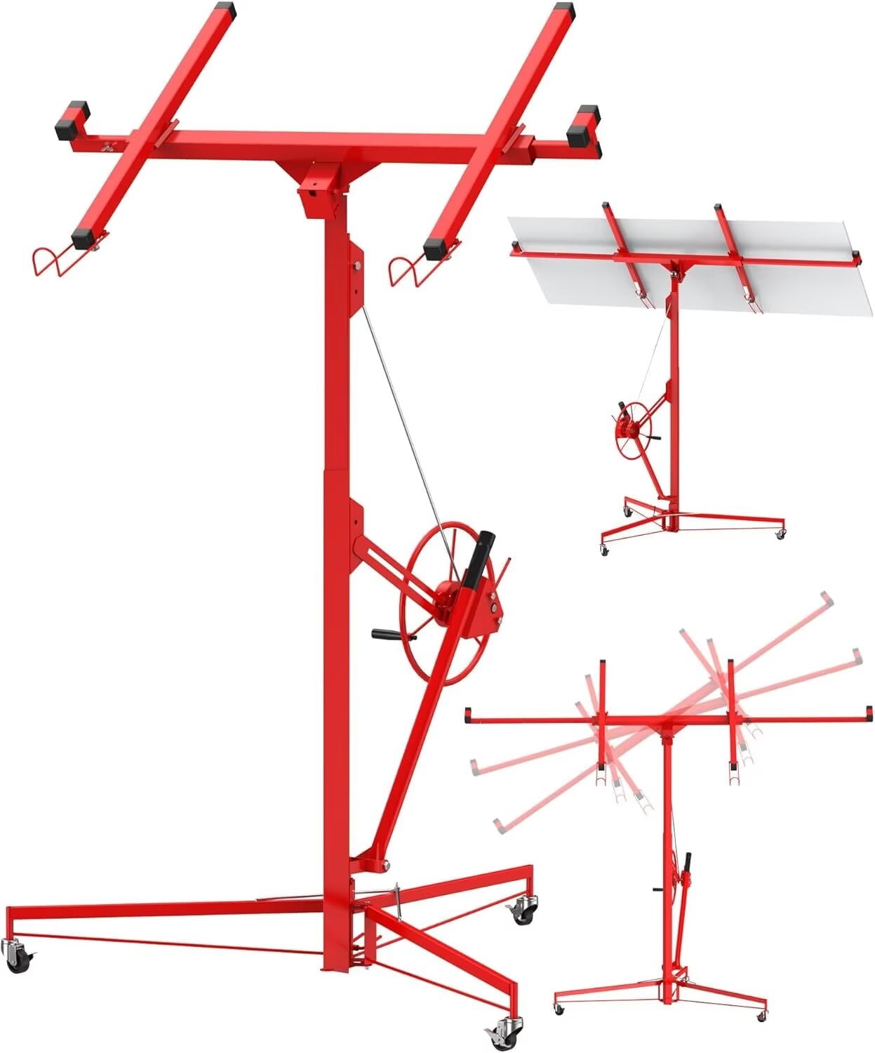 16 FT Drywall Lift, 150 LBS Capacity, Heavy Duty Sheetrock Lift with ...