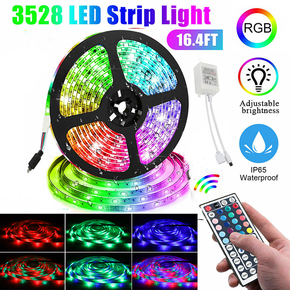 16.FT LED Flexible STRIP Light RGB Fairy LIGHTS Color Changing Room TV ...